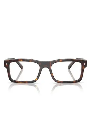 Ray-ban 56mm Rectangle Optical Glasses - Havana