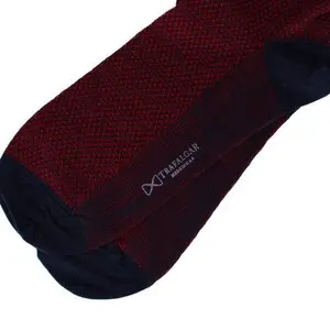 Trafalgar Clayton Birdseye Over-the-calf Mercerized Cotton Socks - Red