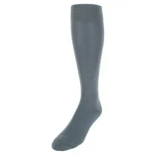 Trafalgar Valentino Vertical Stripe Over-the-Calf Mercerized Cotton Socks Slate