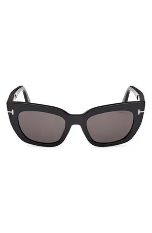 TOM FORD TOM FORD Athena Cat Eye Sunglasses Black Eco/t Logo
