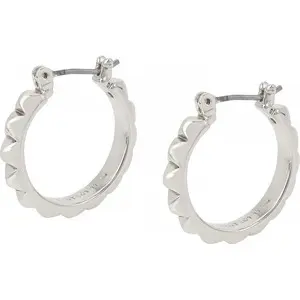 ALLSAINTS Studded Hoop Earrings - Rhodium