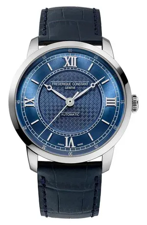 FREDERIQUE CONSTANT Classics Automatic Strap Watch - Blue