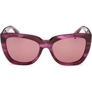 Max Mara Glimpse4 54mm Polarized Cat Eye Sunglasses - Violet/other / Violet