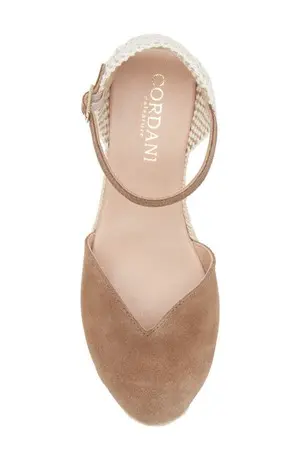 Cordani Elliana Ankle Strap Espadrille Wedge - Fango Suede
