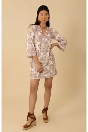 Hale Bob Zariah Beaded Jersey Dress - Neutral