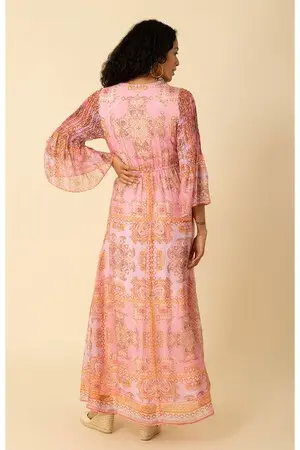 Hale Bob Mara Maxi Dress - Red / Orange