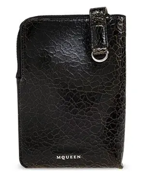 Alexander McQueen Logo-lettering Phone Pouch - Black