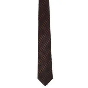 Trafalgar Nathanial Regal Patterned Diagonal Line Necktie - Brown