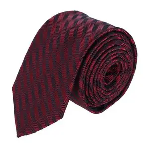 Trafalgar Nathanial Regal Patterned Diagonal Line Necktie - Red