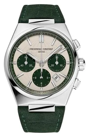 FREDERIQUE CONSTANT Highlife Chronograph Strap Watch - Green
