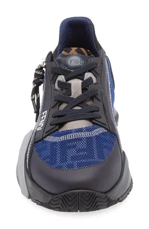 Fendi Flow Low Top Sneakers - Grig Abiss/ Navy
