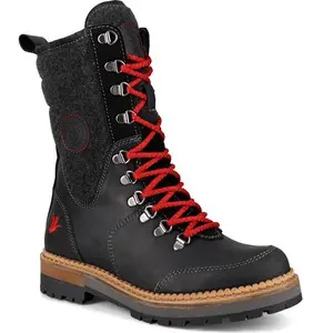 SANTANA CANADA Cariboo Waterproof Mixed Media Boot - Black Red