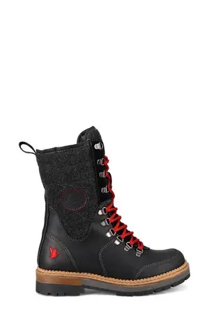 SANTANA CANADA Cariboo Waterproof Mixed Media Boot - Black Red