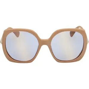 Max Mara Max Mara Malibu 58mm Butterfly Sunglasses Camel / Pale Gold / Blue