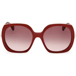 Max Mara Max Mara Malibu 58mm Butterfly Sunglasses Red / Pale Gold / Brown Lenses