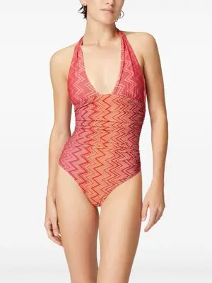 Missoni Zigzag-print Swimsuit - Pink