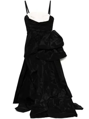 Zuhair Murad Draped Taffeta Gown - Black