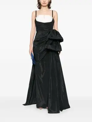Zuhair Murad Draped Taffeta Gown - Black