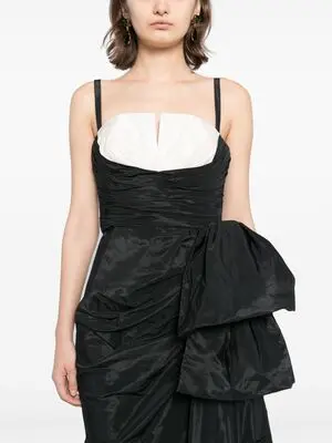 Zuhair Murad Draped Taffeta Gown - Black