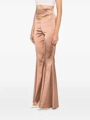 Elisabetta Franchi Satin Flared Trousers
