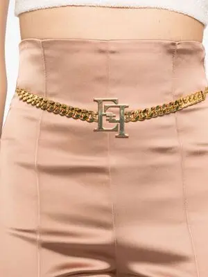 Elisabetta Franchi Satin Flared Trousers