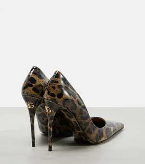 Dolce & Gabbana 105 Leopard-print Leather Pumps