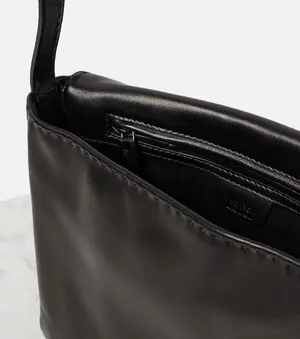 THE ROW Nuance Leather Shoulder Bag - Black