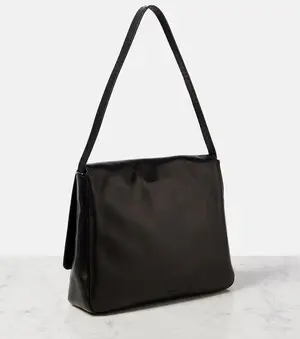 THE ROW Nuance Leather Shoulder Bag - Black