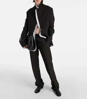 THE ROW Nuance Leather Shoulder Bag - Black