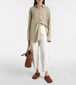 A.emery Louis Suede Slingback Flats - Brown