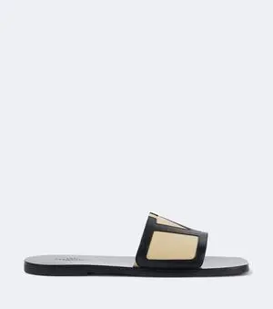 Valentino Garavani Vlogo Leather Slides