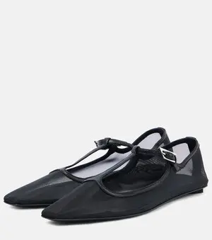 Attico Juno Ballet Flats - Black