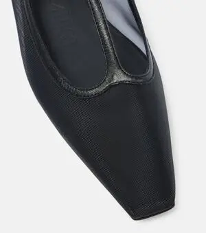 Attico Juno Ballet Flats - Black