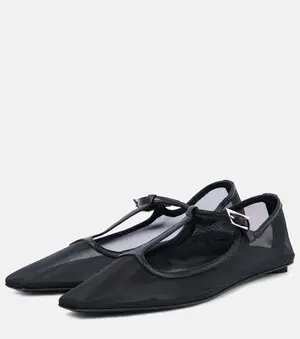 Attico Juno Ballet Flats - Black