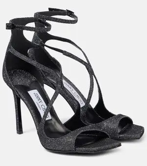JIMMY CHOO Azia 95 Glitter Sandals - Multicoloured