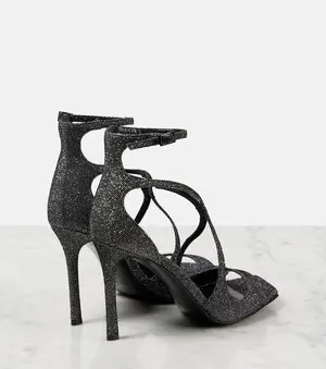 JIMMY CHOO Azia 95 Glitter Sandals - Multicoloured