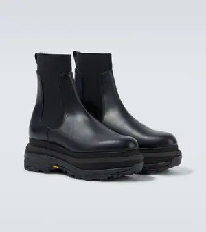 Sacai Leather Chelsea Boots