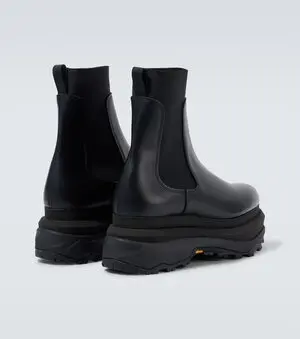 Sacai Leather Chelsea Boots