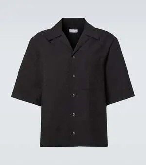Alexander McQueen Skull Jacquard Bowling Shirt - Black