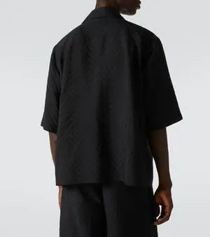 Alexander McQueen Skull Jacquard Bowling Shirt - Black