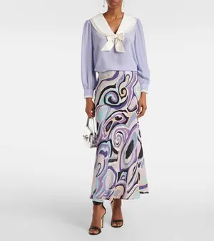 Rixo Kelly Printed Maxi Skirt
