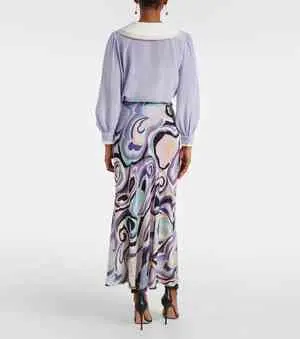 Rixo Kelly Printed Maxi Skirt
