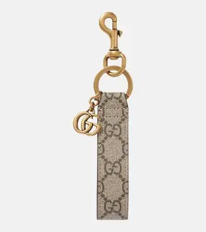 Gucci Ophidia Gg Keychain - Brown