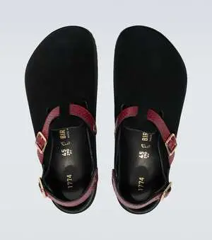 BIRKENSTOCK Tokio Cazador Suede Clogs - Red