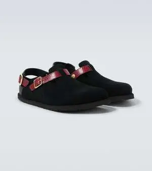 BIRKENSTOCK Tokio Cazador Suede Clogs - Red