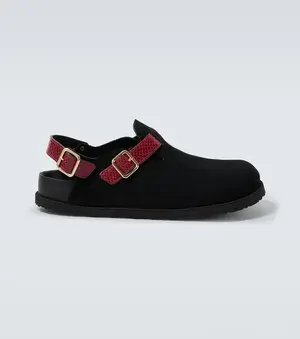 BIRKENSTOCK Tokio Cazador Suede Clogs - Red