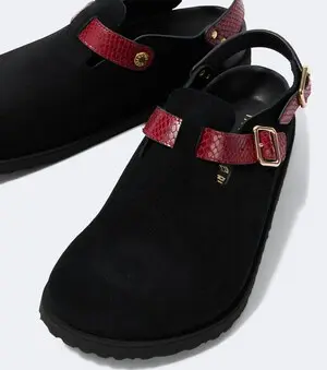 BIRKENSTOCK Tokio Cazador Suede Clogs - Red