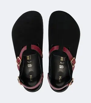 BIRKENSTOCK Tokio Cazador Suede Clogs - Red