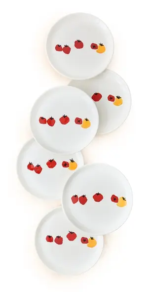 ZAFFERANO Dinner Plate Set Of 6 - Tomato