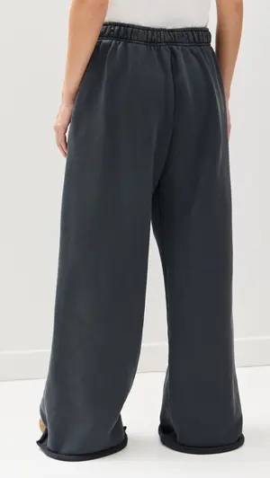 SLVRLAKE Wide Leg Fleece Sweatpants - Charcoal